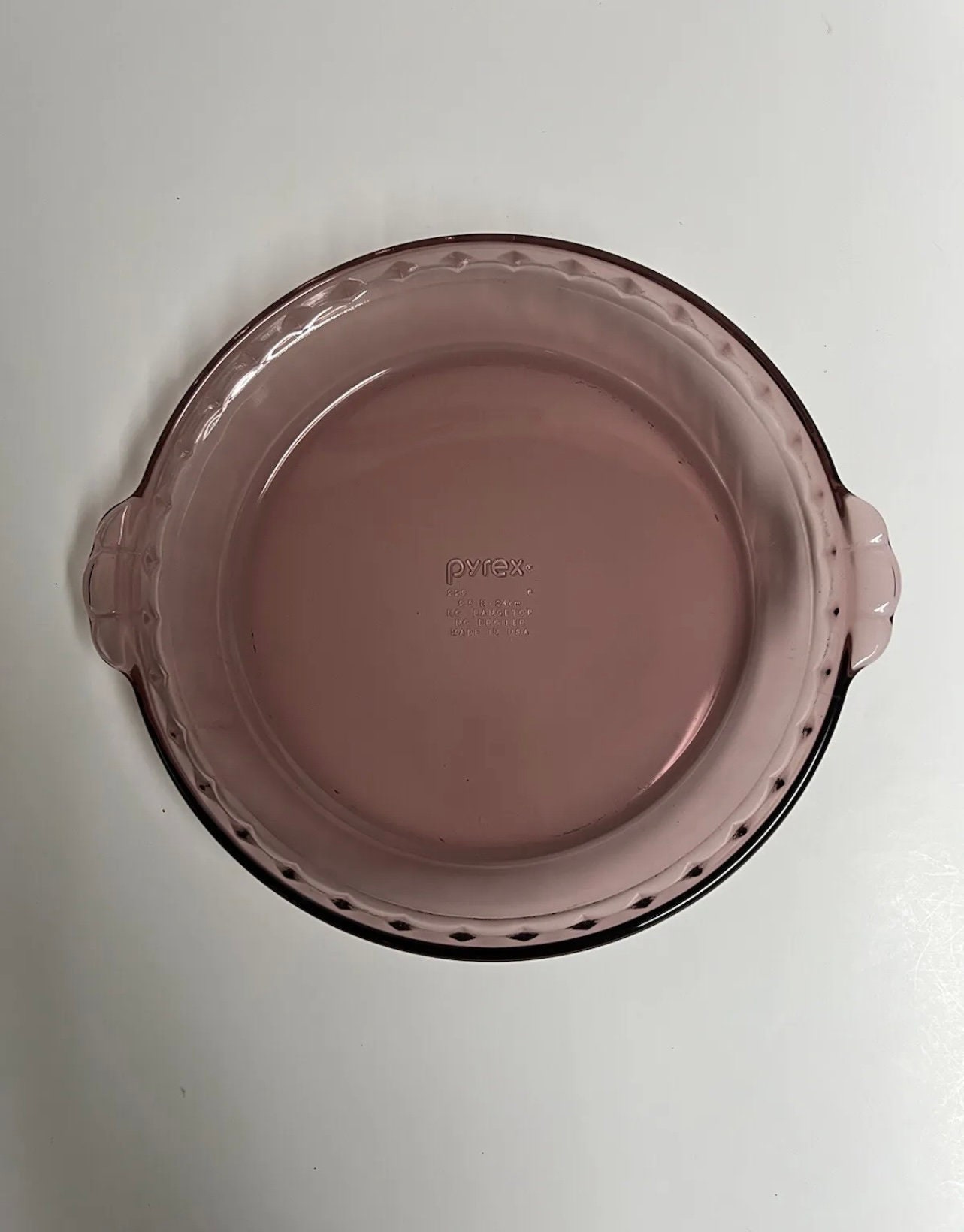 Pyrex USA Made Pie Plate 229 Scalloped Edge Purple Glass Baking Dish - Etsy