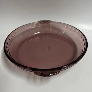 Pyrex USA Made Pie Plate 229 Scalloped Edge Purple Glass Baking Dish - Etsy