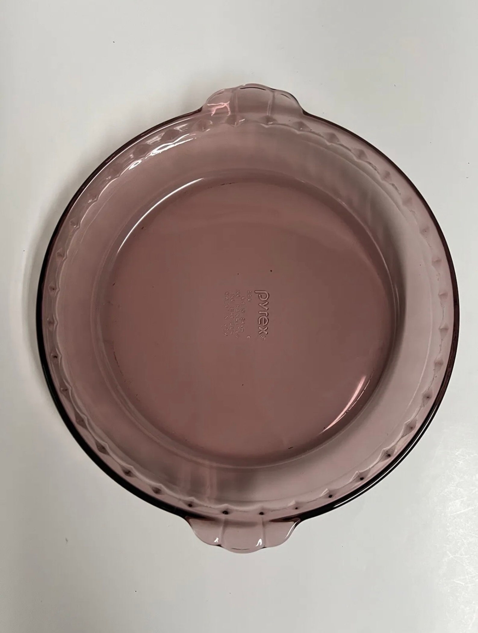 Pyrex USA Made Pie Plate 229 Scalloped Edge Purple Glass Baking Dish - Etsy