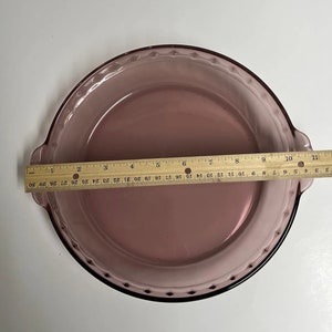 Pyrex USA Made Pie Plate 229 Scalloped Edge Purple Glass Baking Dish - Etsy