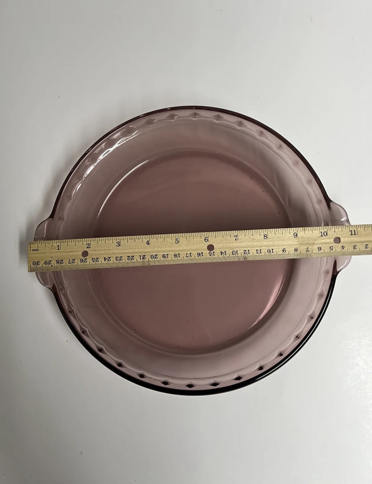 Pyrex USA Made Pie Plate 229 Scalloped Edge Purple Glass Baking Dish - Etsy