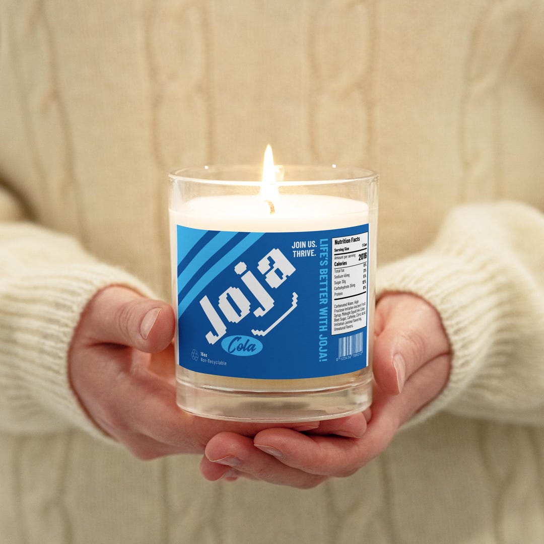 Unofficial Joja Cola Unscented Glass Jar Soy Wax Candle - Etsy