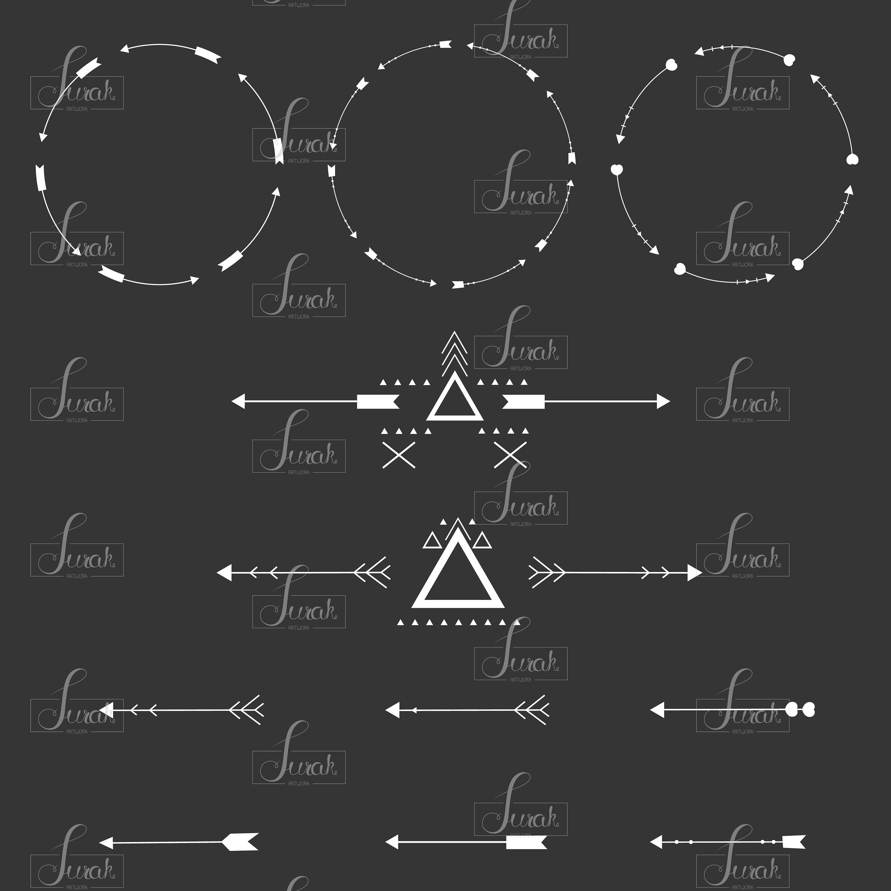 Hand Drawn Arrow Aztec Collection Set, Graphic Design Tribal Elements ...