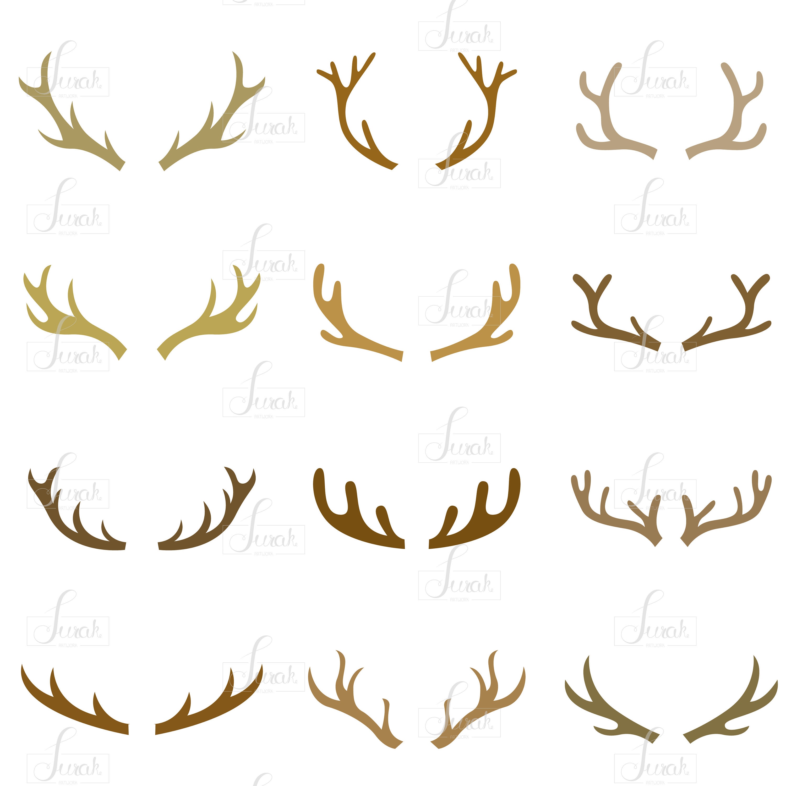 Deer Head Clip Art Graphics