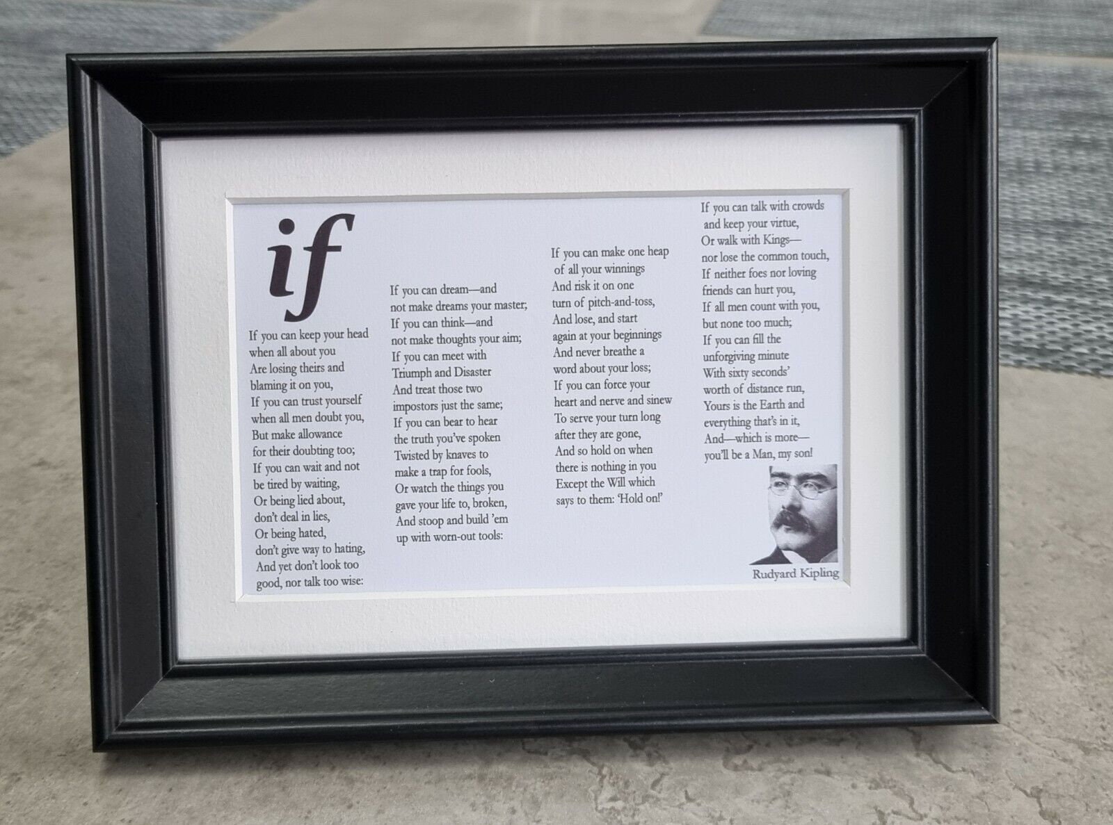If Poem, Rudyard Kipling, Frame - Etsy UK