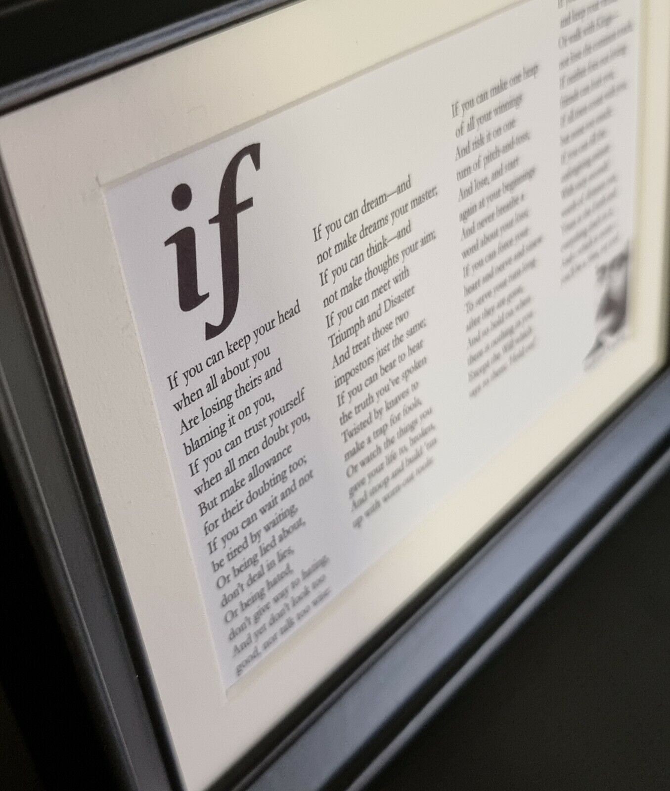 If Poem, Rudyard Kipling, Frame - Etsy UK