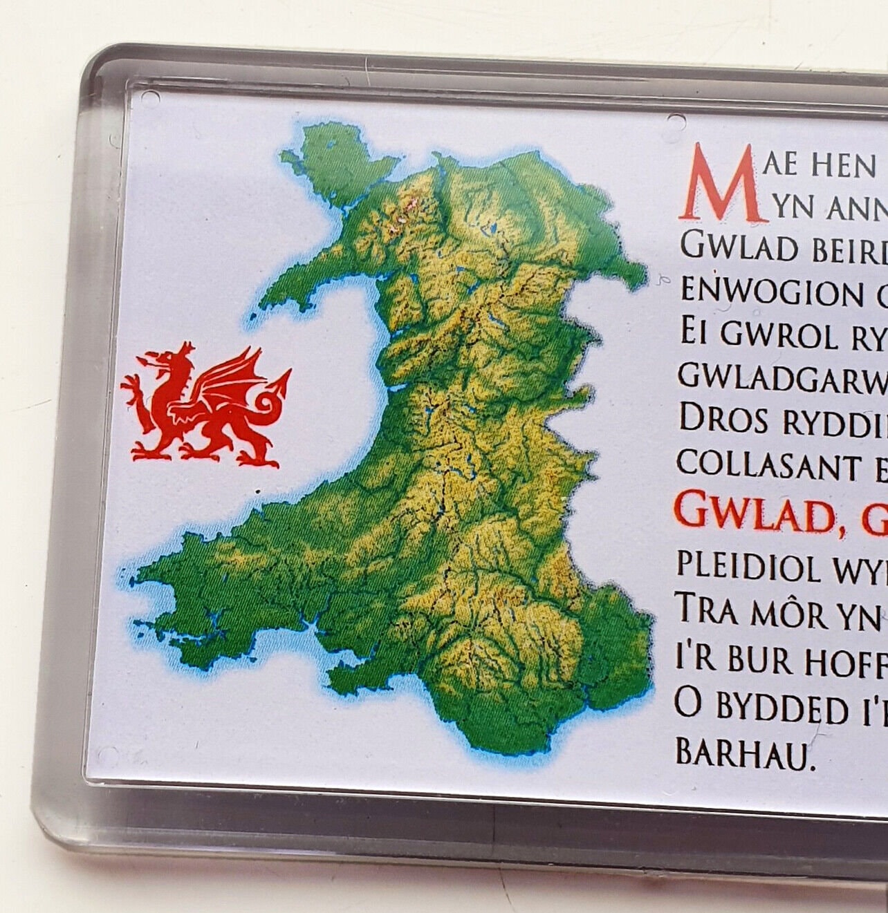 Welsh National Anthem and Map Fridge Magnet 75mm X 54mm - Etsy
