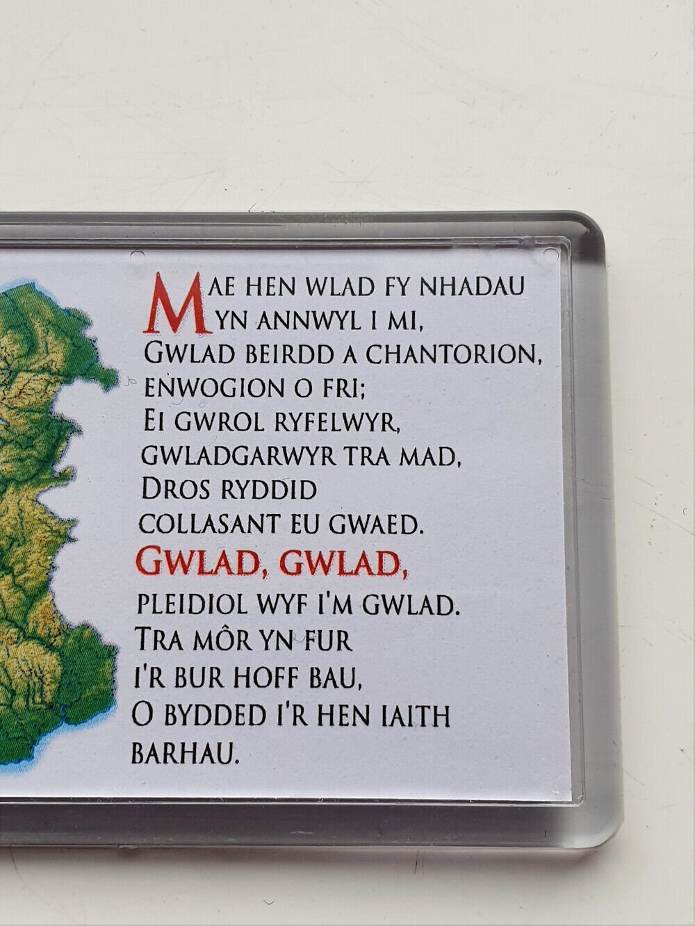 Welsh National Anthem and Map Fridge Magnet 75mm X 54mm - Etsy
