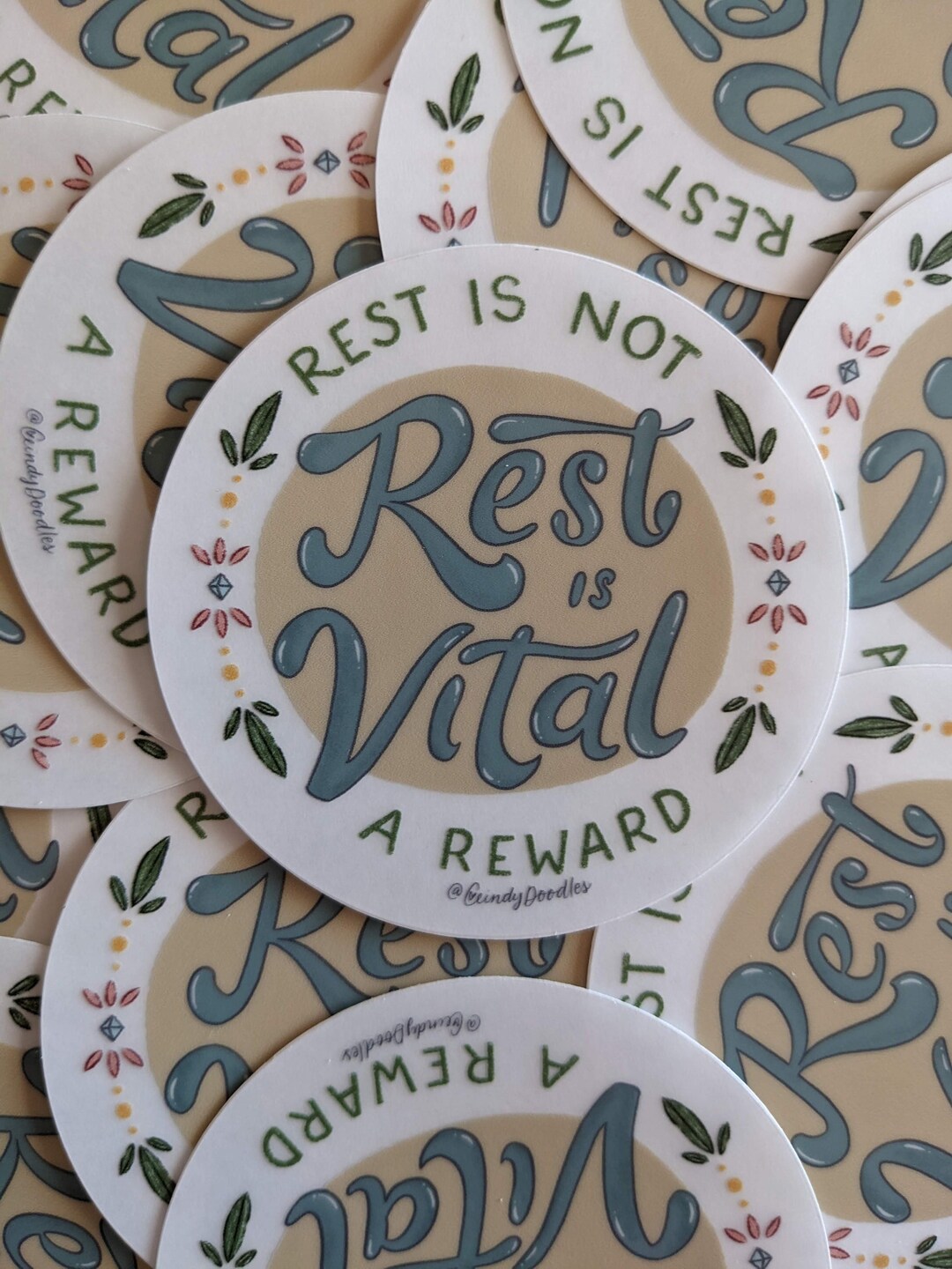 Rest is Not a Reward, Rest is Vital - Clear Sticker, Planner Sticker ...