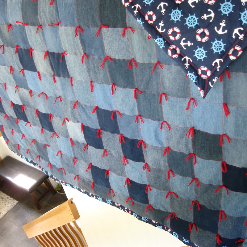 Denim Quilt - Etsy