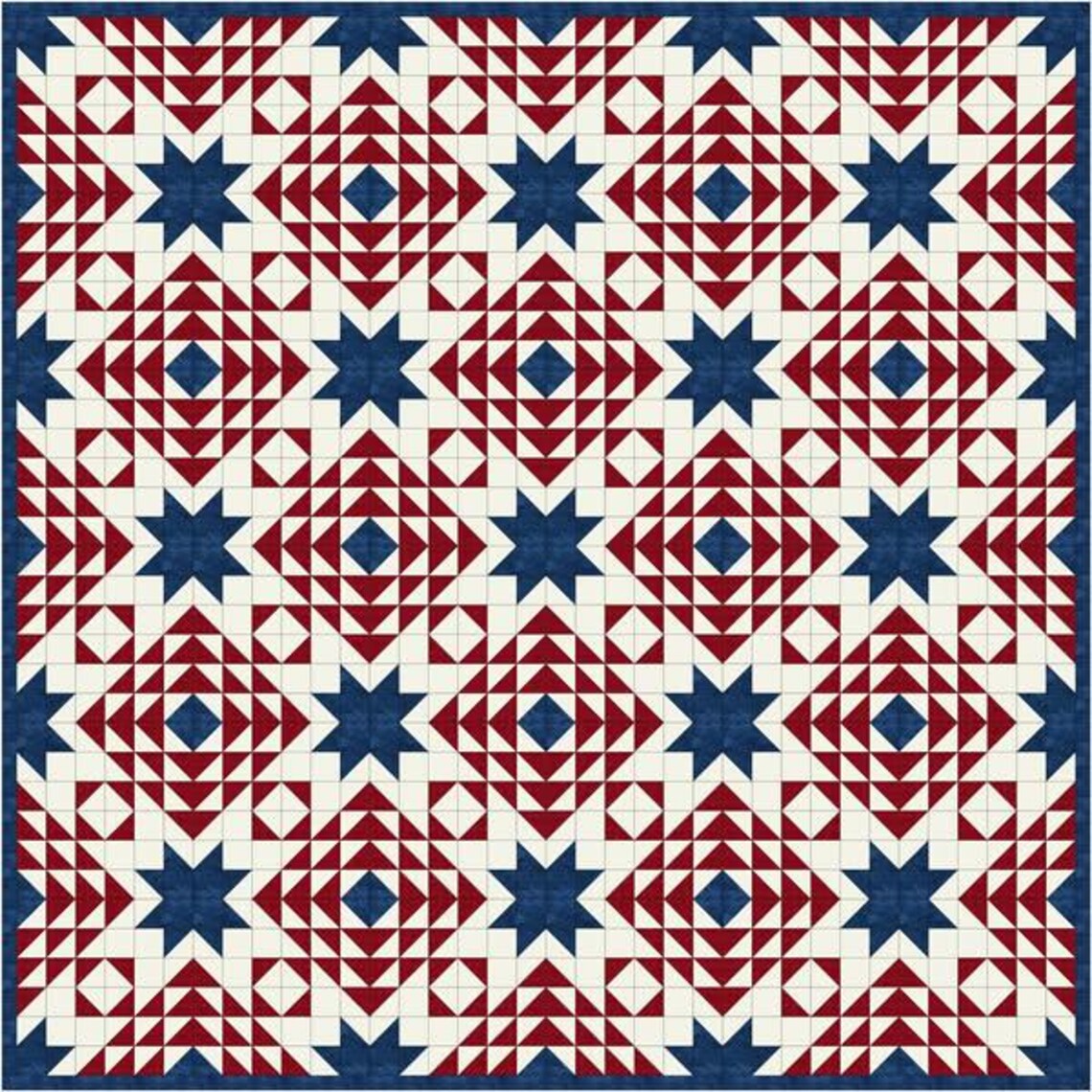 Nighttime Blooms Quilt Kit by Whitecotton Quilts - Etsy
