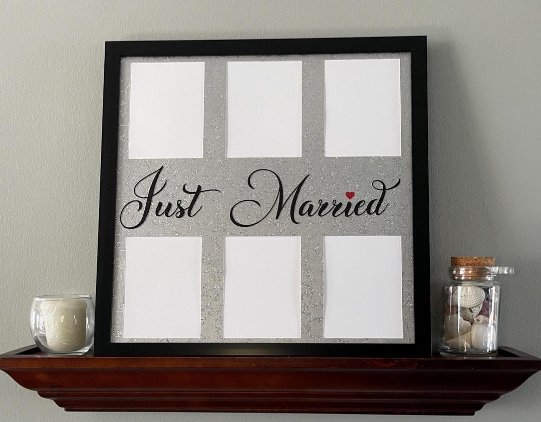 Wedding Picture Collage Photo Frame Bridal Shower Gift Just Married - Etsy