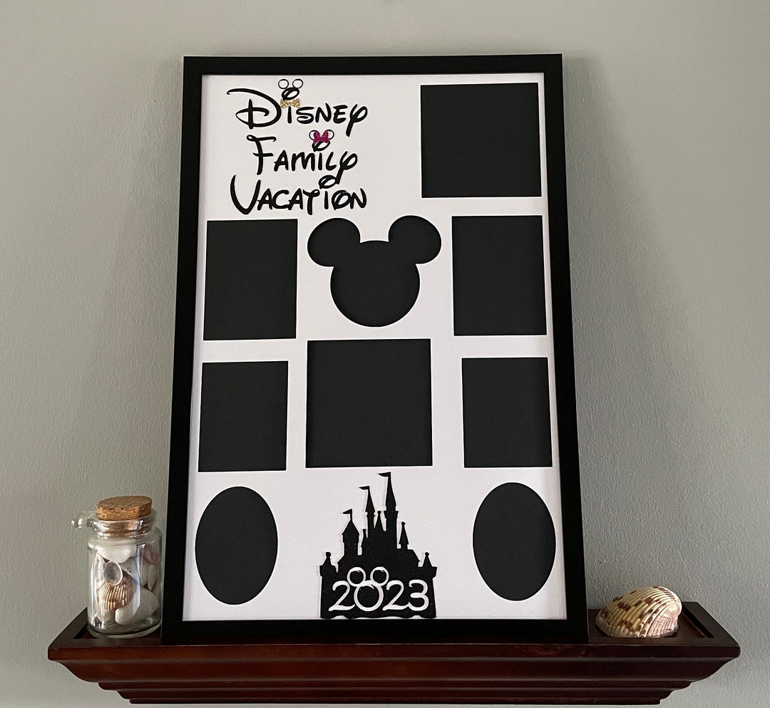 Disney Family Vacation Date Mickey Mouse Minnie Photo Frame Collage ...