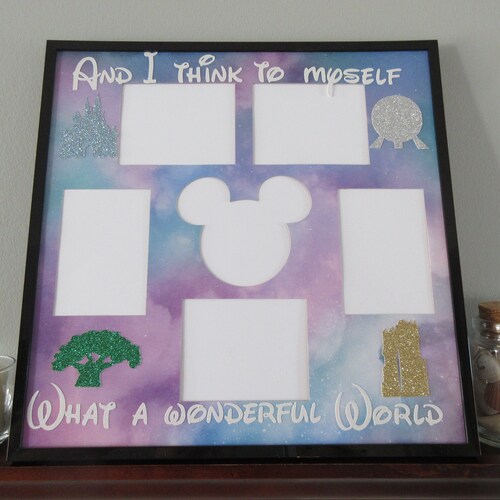 Disney World Personalized Picture Frame Four Parks Collage - Etsy
