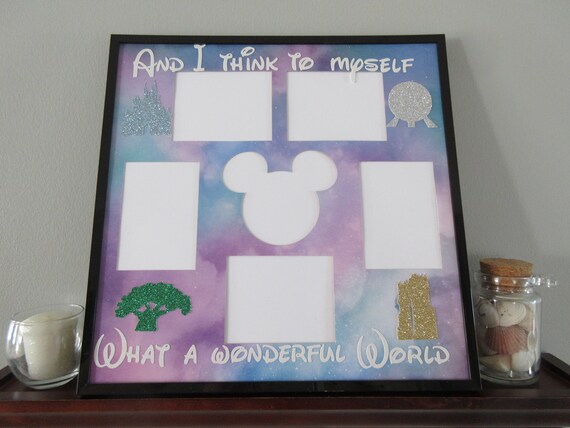 Disney Four Parks Picture Frame Collage Photo Frame Mickey - Etsy