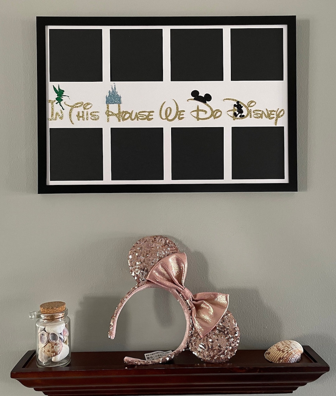 Disney House Photo Frame Collage Picture Frame Castle Tinkerbell Mickey ...
