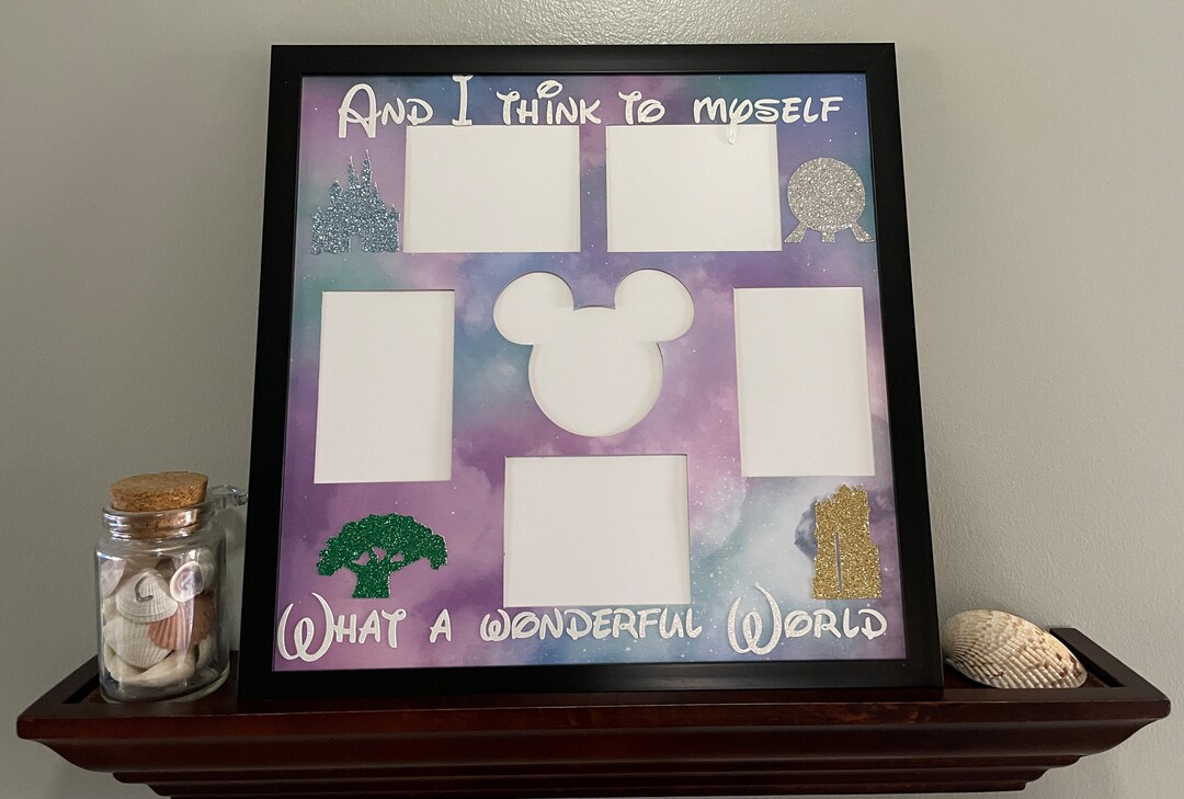 Disney Four Parks Picture Frame Collage Photo Frame Mickey Mouse Disney ...