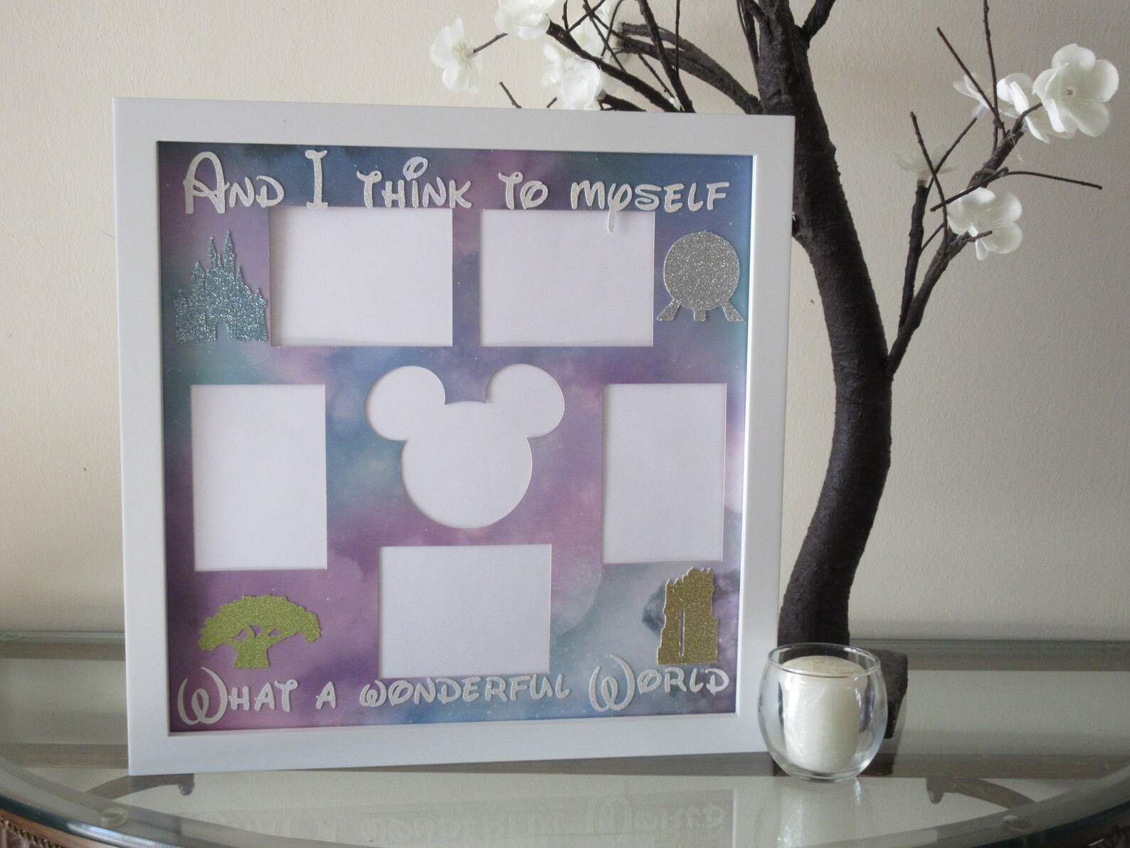 Disney Four Parks Picture Frame Collage Photo Frame Mickey | Etsy