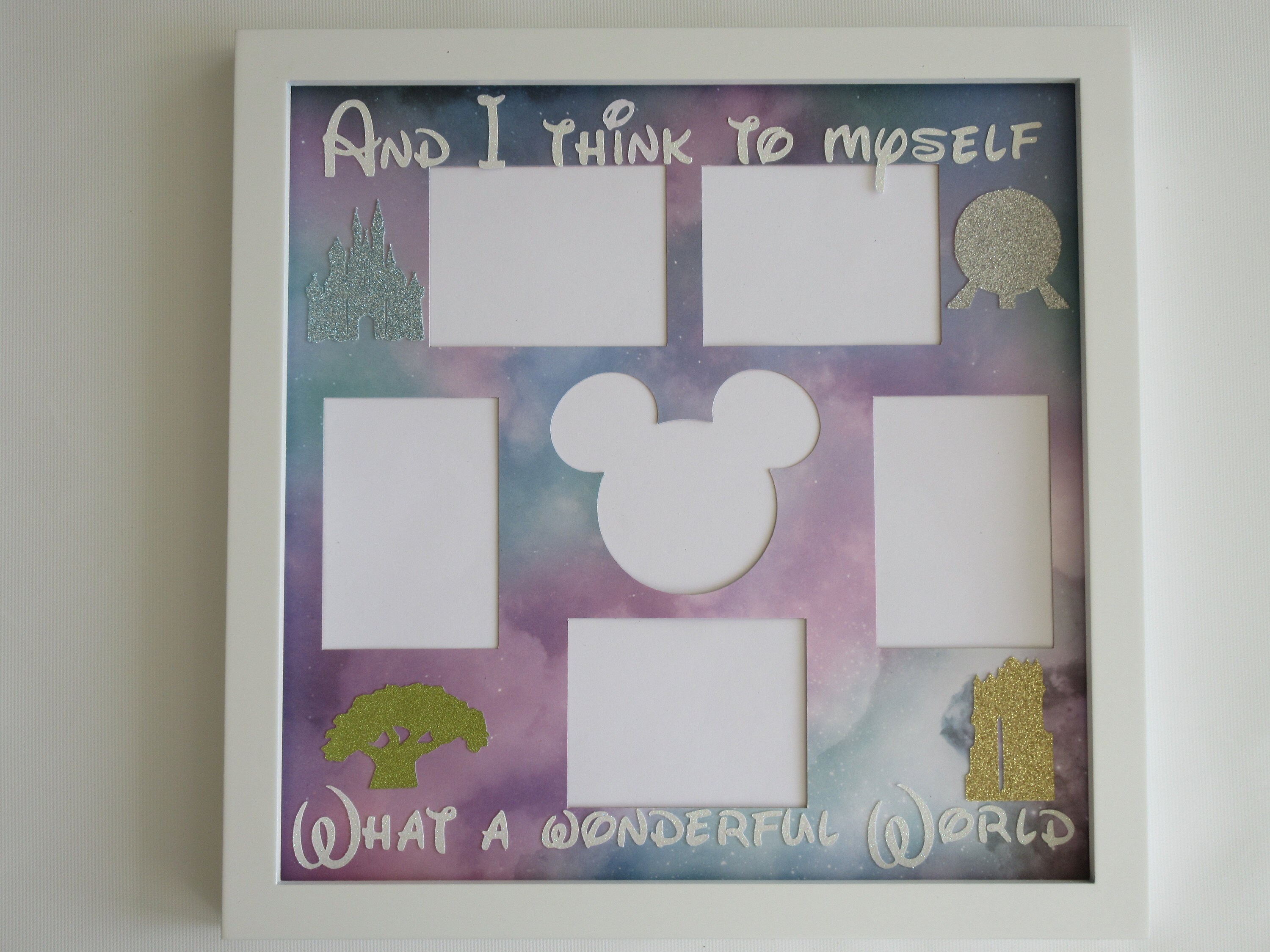 Disney Four Parks Picture Frame Collage Photo Frame Mickey | Etsy
