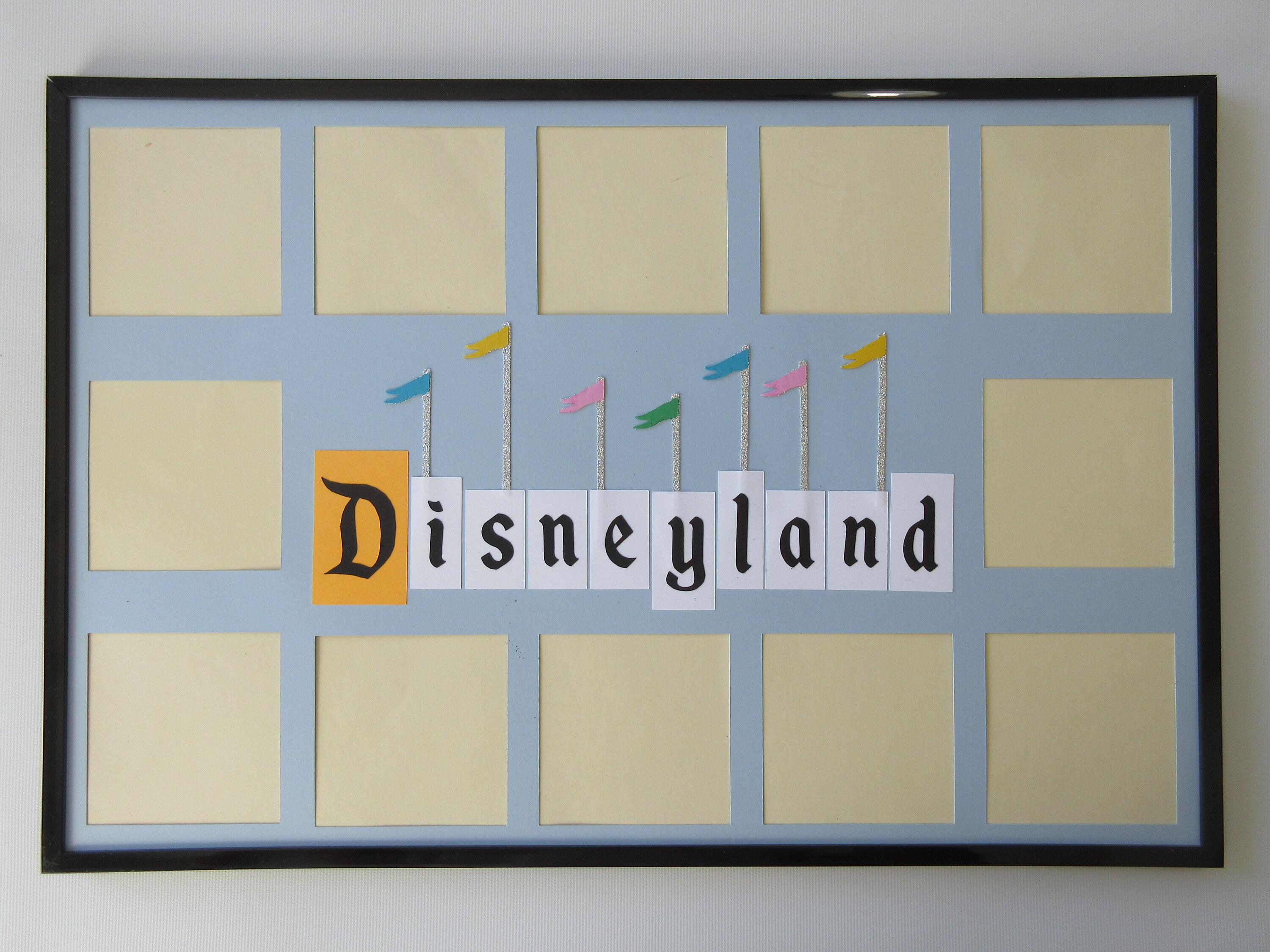 Disneyland Sign Photo Frame Collage Picture Frame Flags Mickey | Etsy