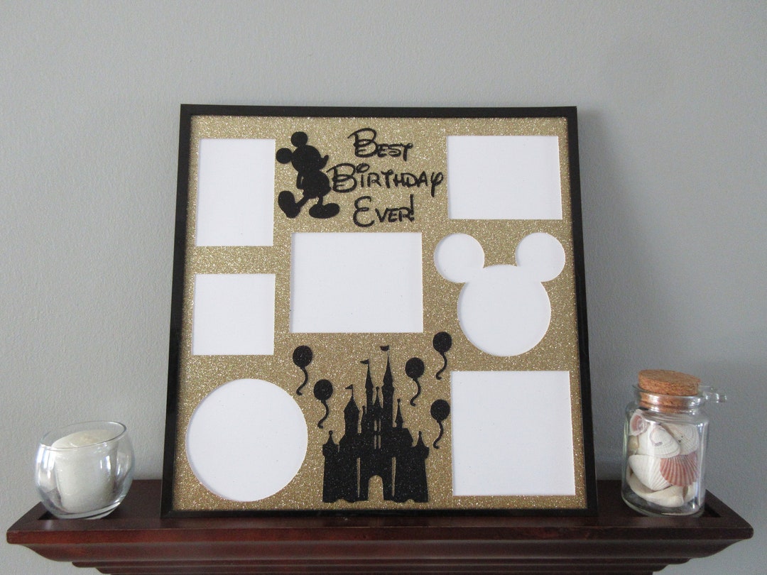 Disney Mickey Mouse Picture Frame Collage Photo Frame Birthday - Etsy