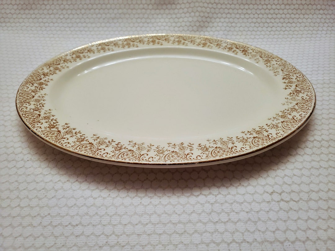 Edwin Knowles Semi-vtrous China Platter 1942 - Etsy