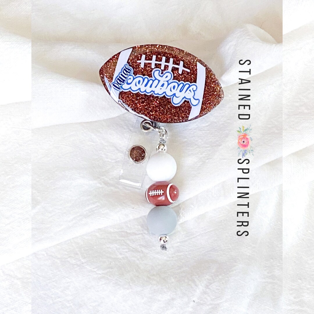 Football Team Badge Reel | Football Mom ID Badge Holder | Cute Badge ...