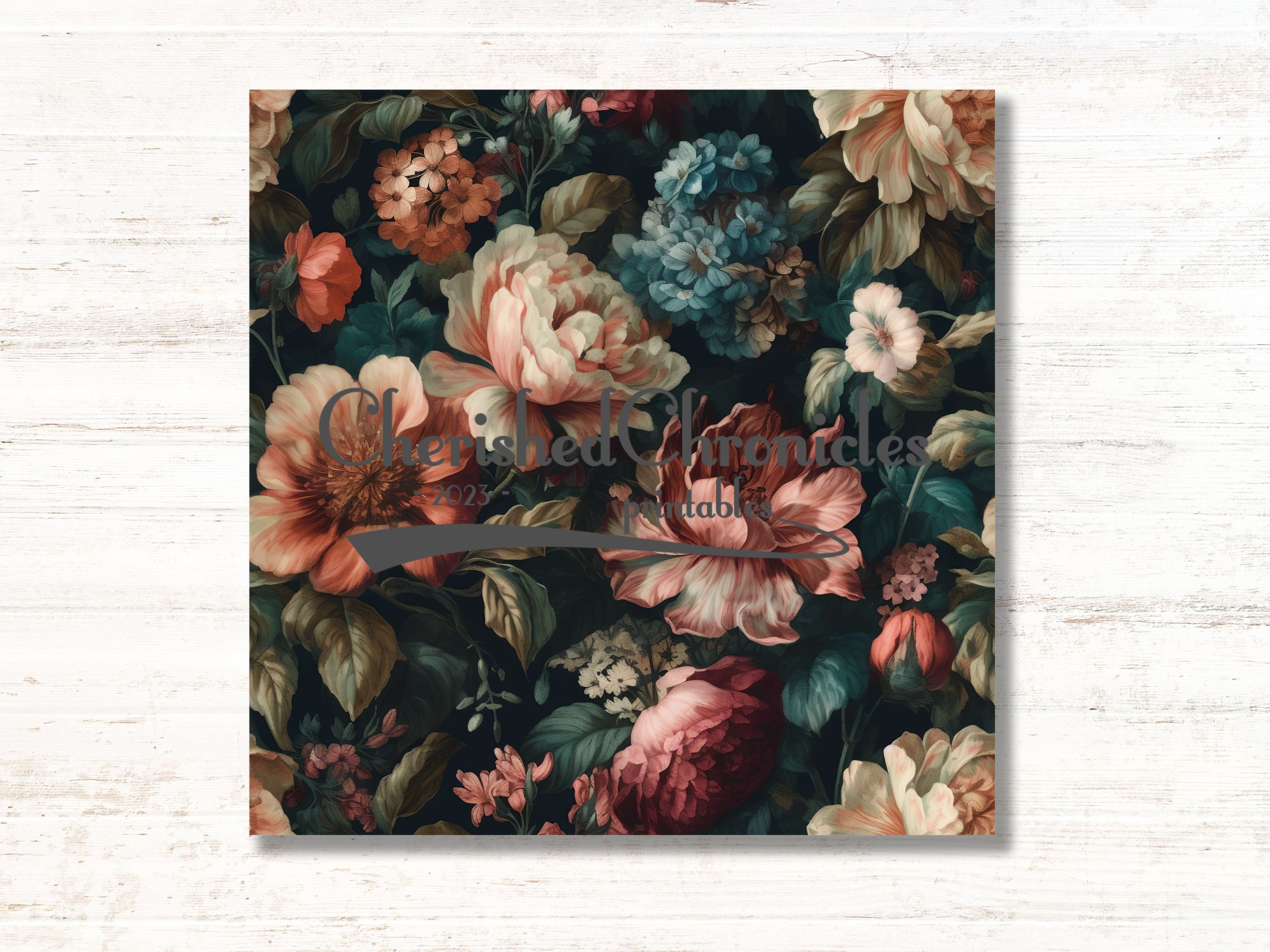 Baroque Roses Seamless Pattern, Retro Roses, Shabby Chic Background ...