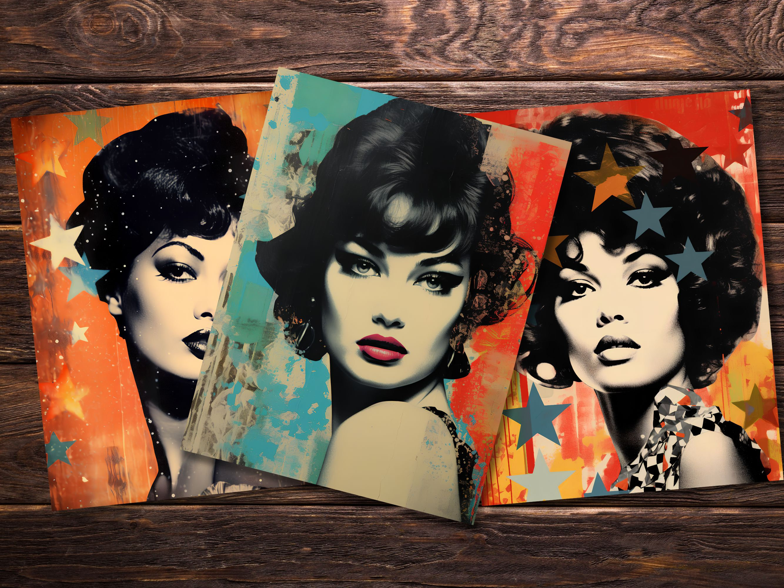 70's Pop Art Glamour Portraits 86 Journal Papers 8.5x11 - Etsy