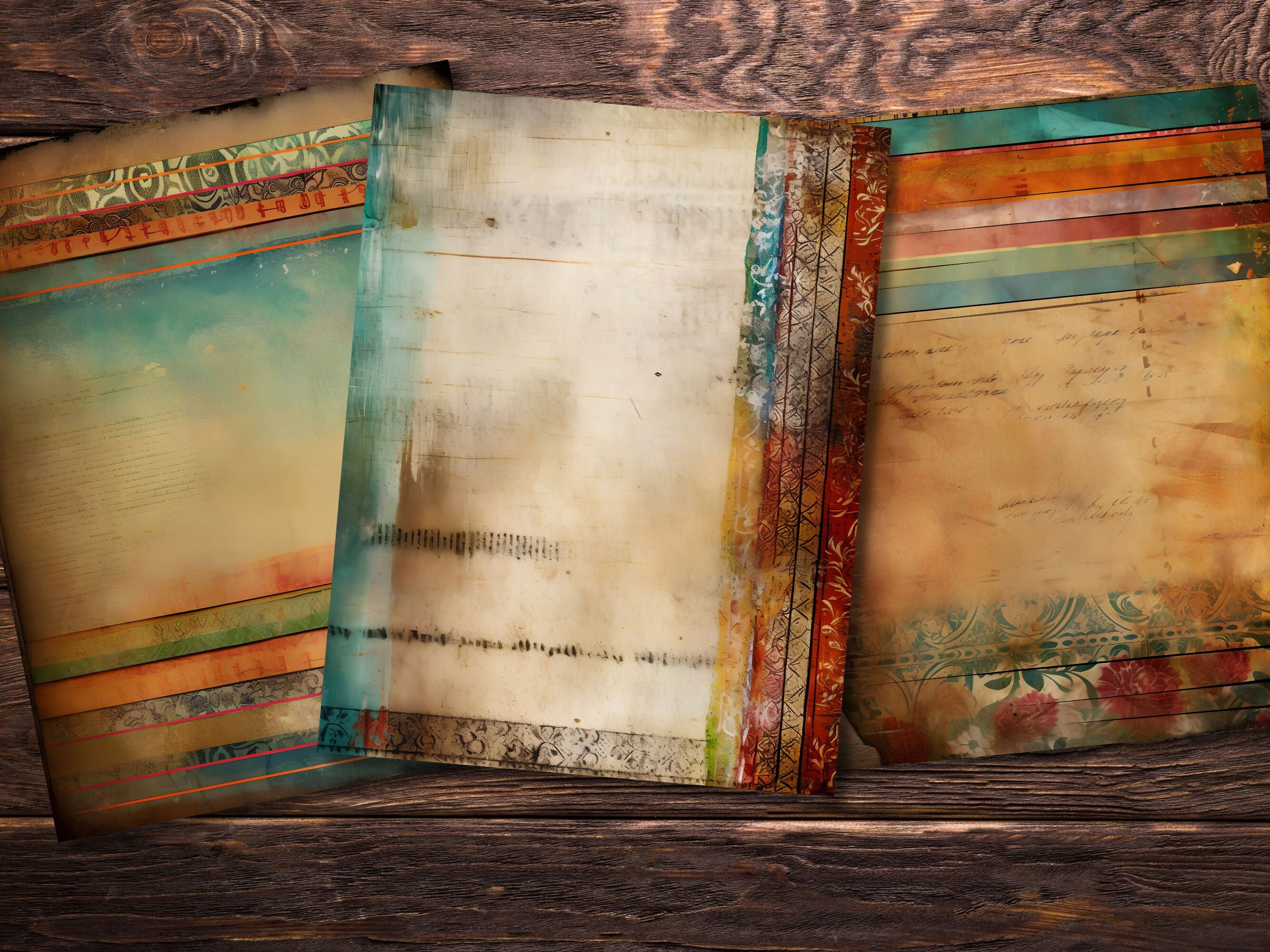 51 Boho Backdrops Journal Papers, Boho Journal, Boho Paper, 8.5x11 Inch ...