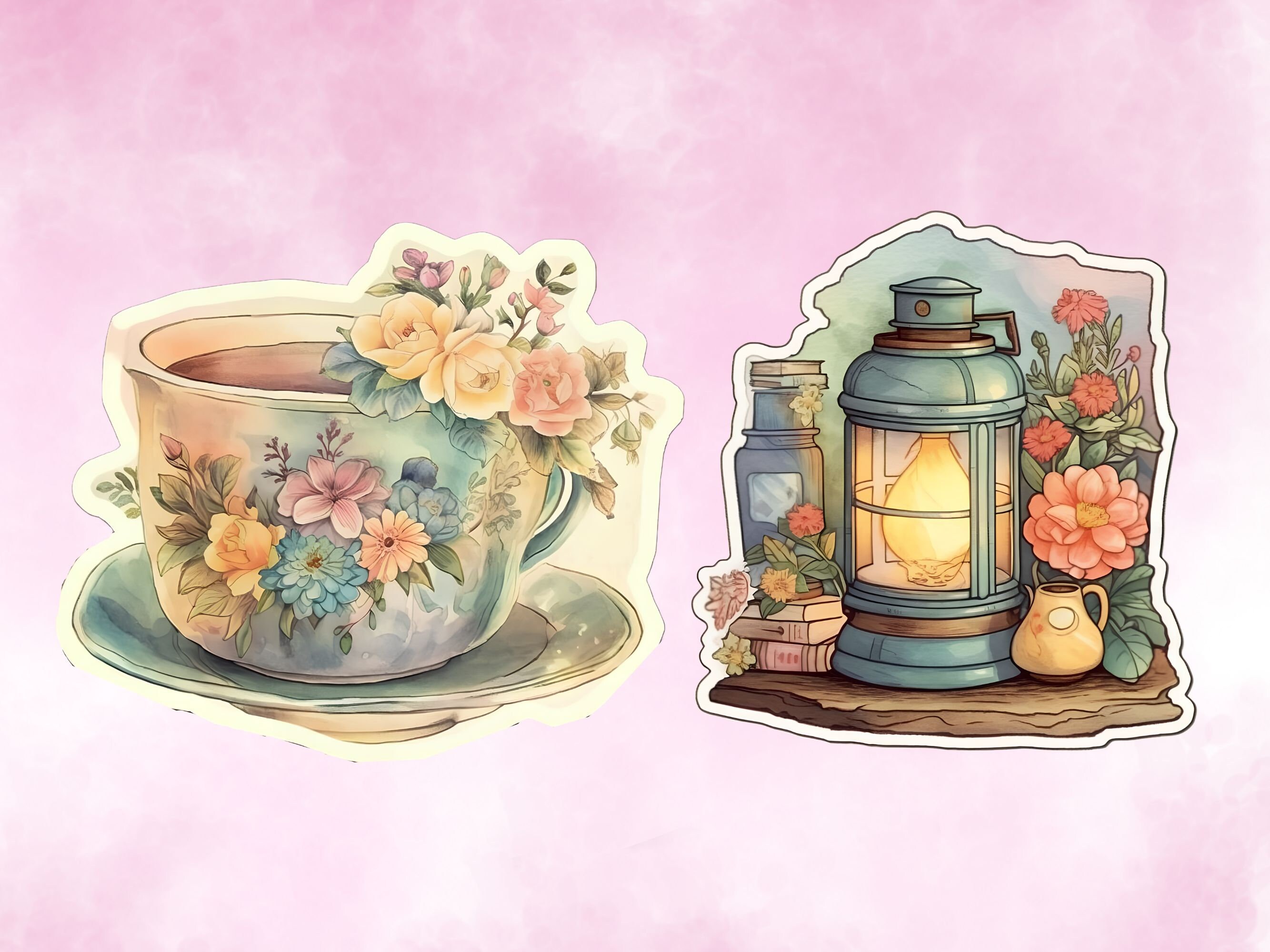 23 Watercolor Cottagecore Books Fussy Cuts, Shabby Chic Book Clipart ...