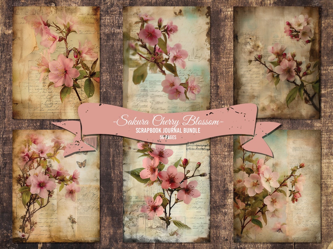 Sakura Blossom Themed Printable Journal Scrapbooking Pack 56 - Etsy