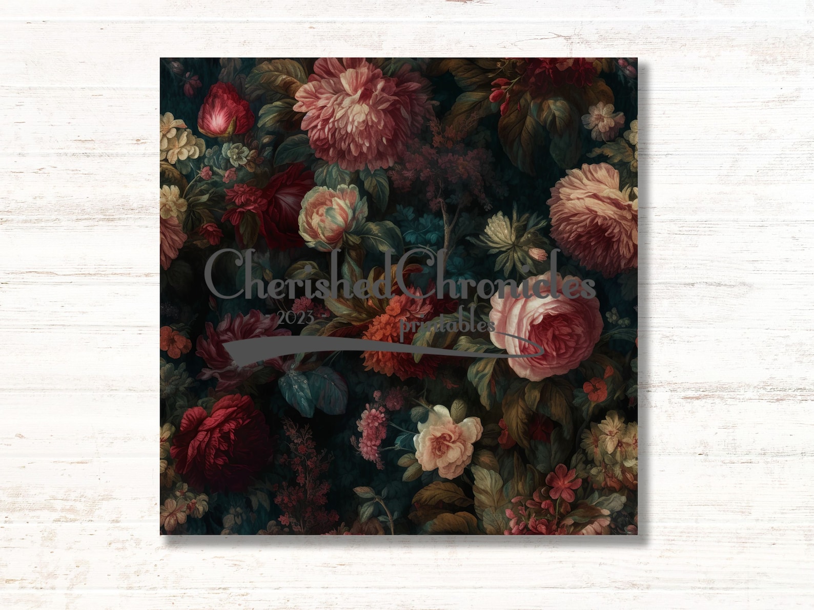 Baroque Roses Seamless Pattern, Retro Roses, Shabby Chic Background ...