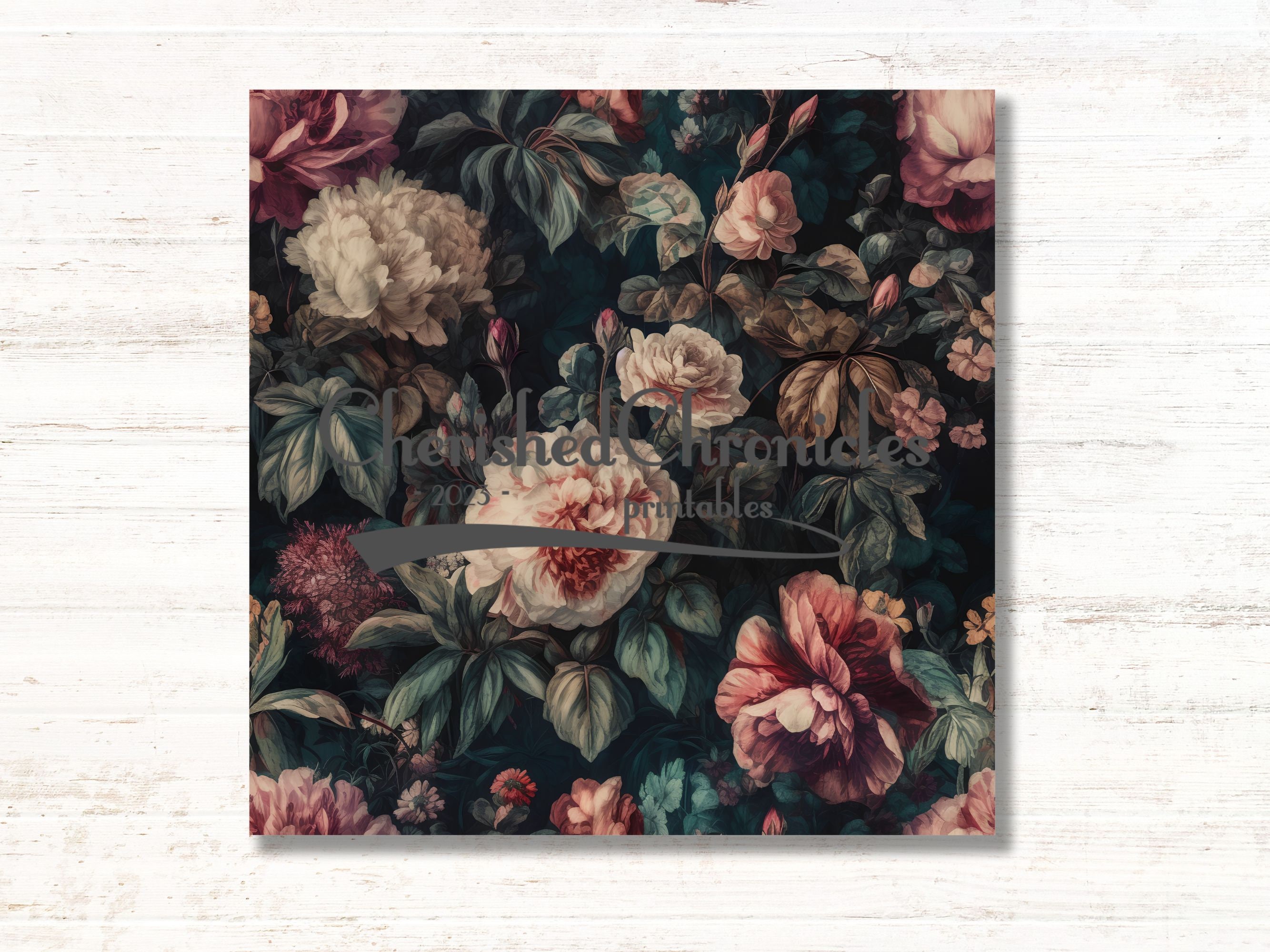 Baroque Roses Seamless Pattern, Retro Roses, Shabby Chic Background ...