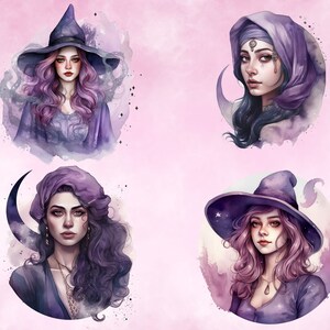28 Diverse Violet Witches Clipart, Ethnically & Racially Inclusive ...