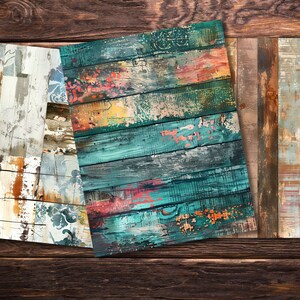 29 Vintage Pattern Papers, Mixed Media, Boho, Distressed, 8.5x11 Inch ...