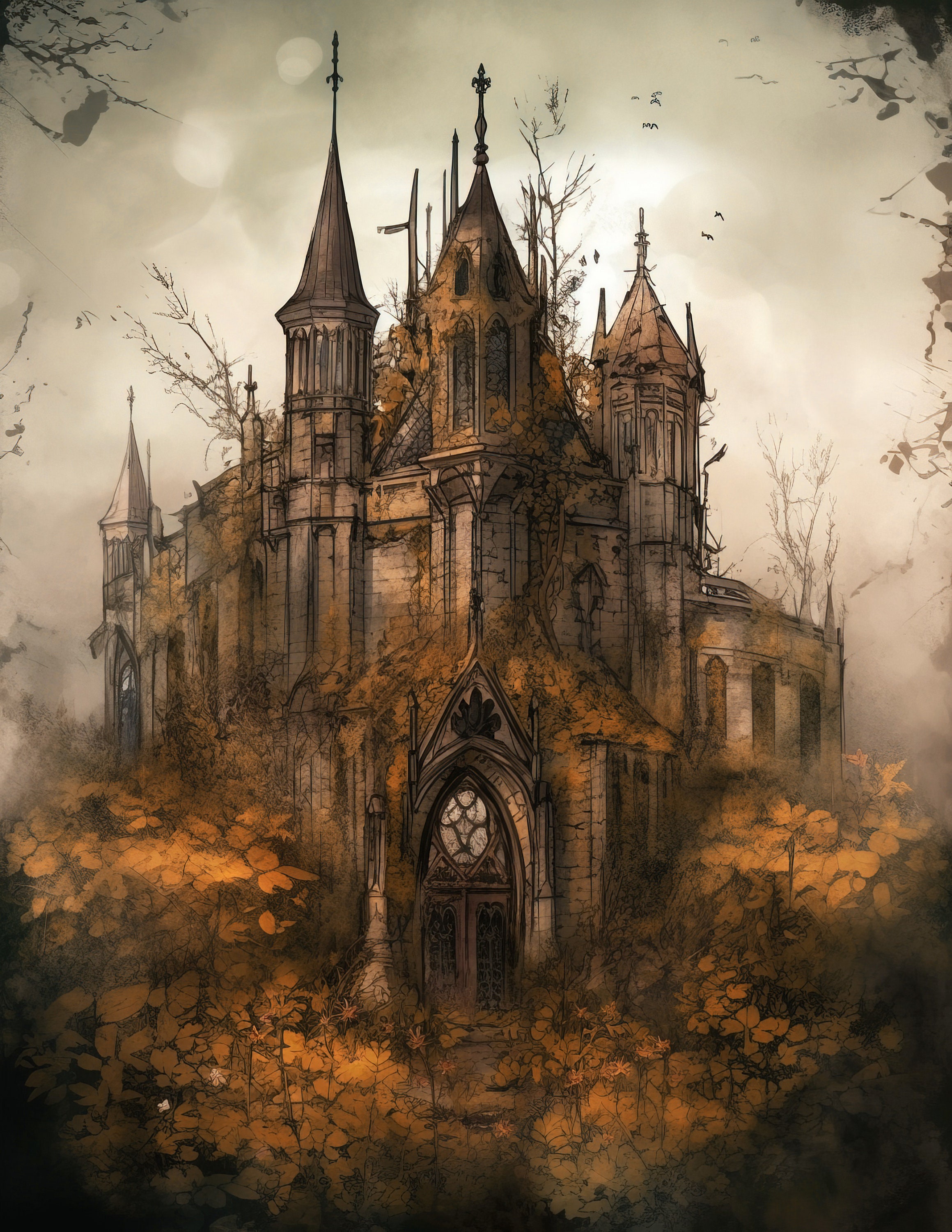 Forlorn Castle Junk Journal Pages, 19 Printable Sheets, Gothic ...