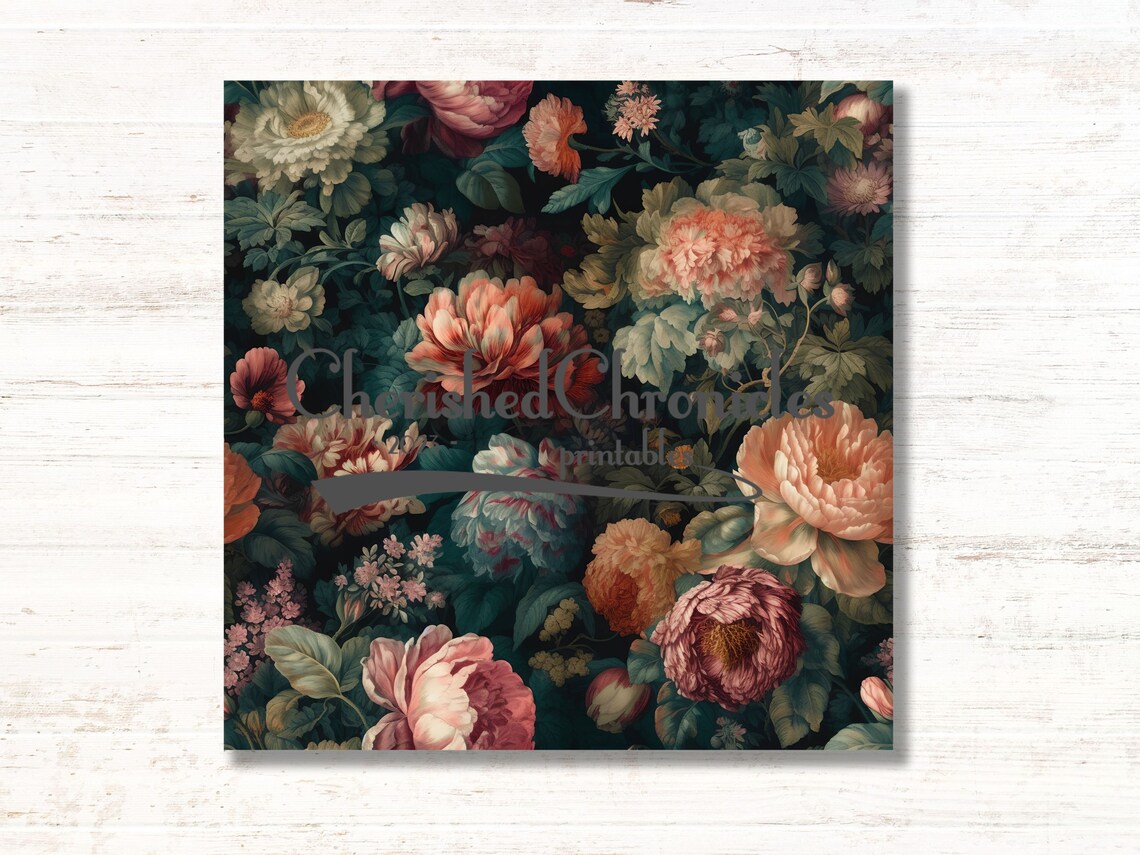 Baroque Roses Seamless Pattern, Retro Roses, Shabby Chic Background ...