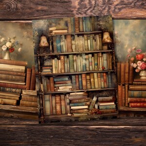 34 Victorian Era Book Arrangements, Journal Papers, Dark Academia ...