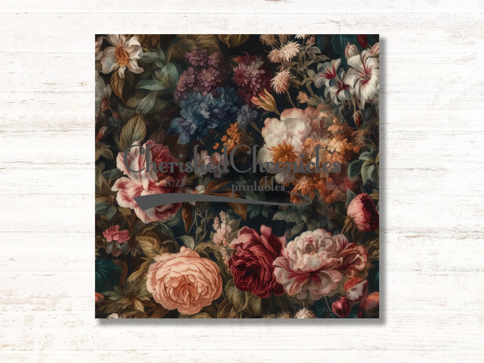 Baroque Roses Seamless Pattern, Retro Roses, Shabby Chic Background ...