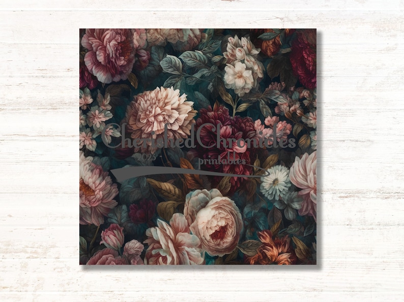 Baroque Roses Seamless Pattern, Retro Roses, Shabby Chic Background ...