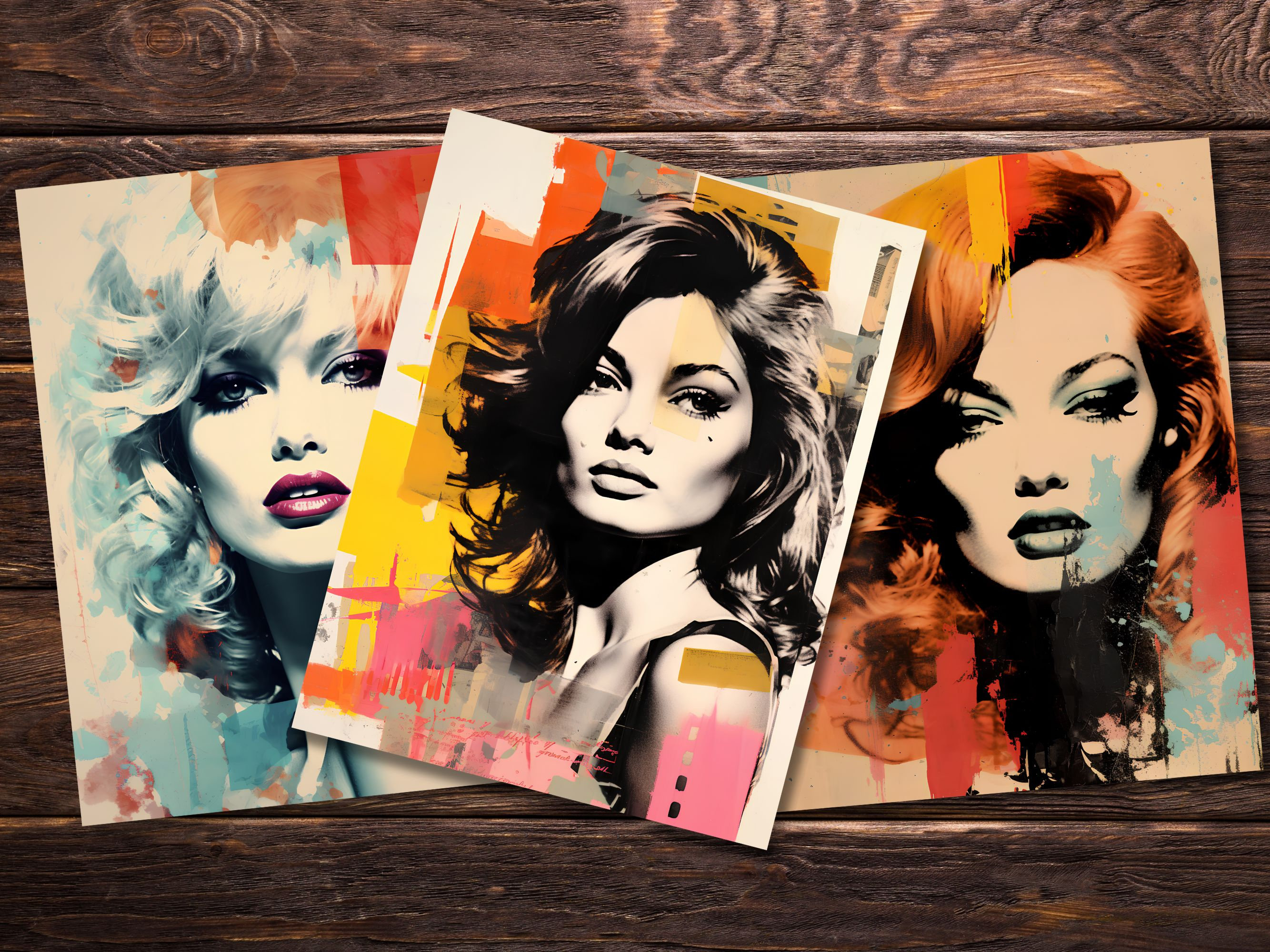 70's Pop Art Glamour Portraits, 86 Journal Papers, 8.5x11 Inch ...
