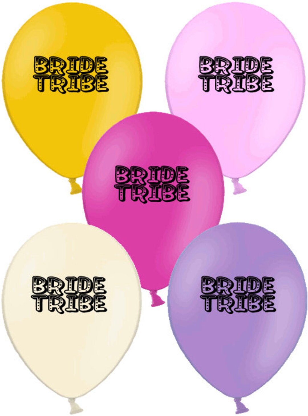 Hen Night Printed Balloons With Bride Tribe Design, Comes in Packs of ...