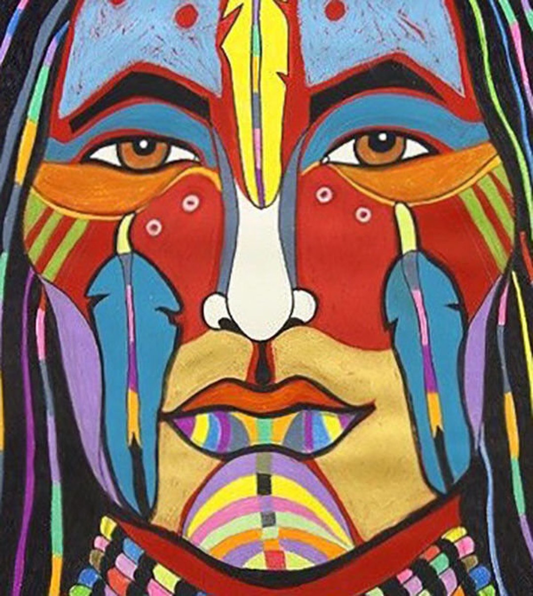 2.5 Native American Face Paint Ceremony Heritage Tribal Art - Etsy