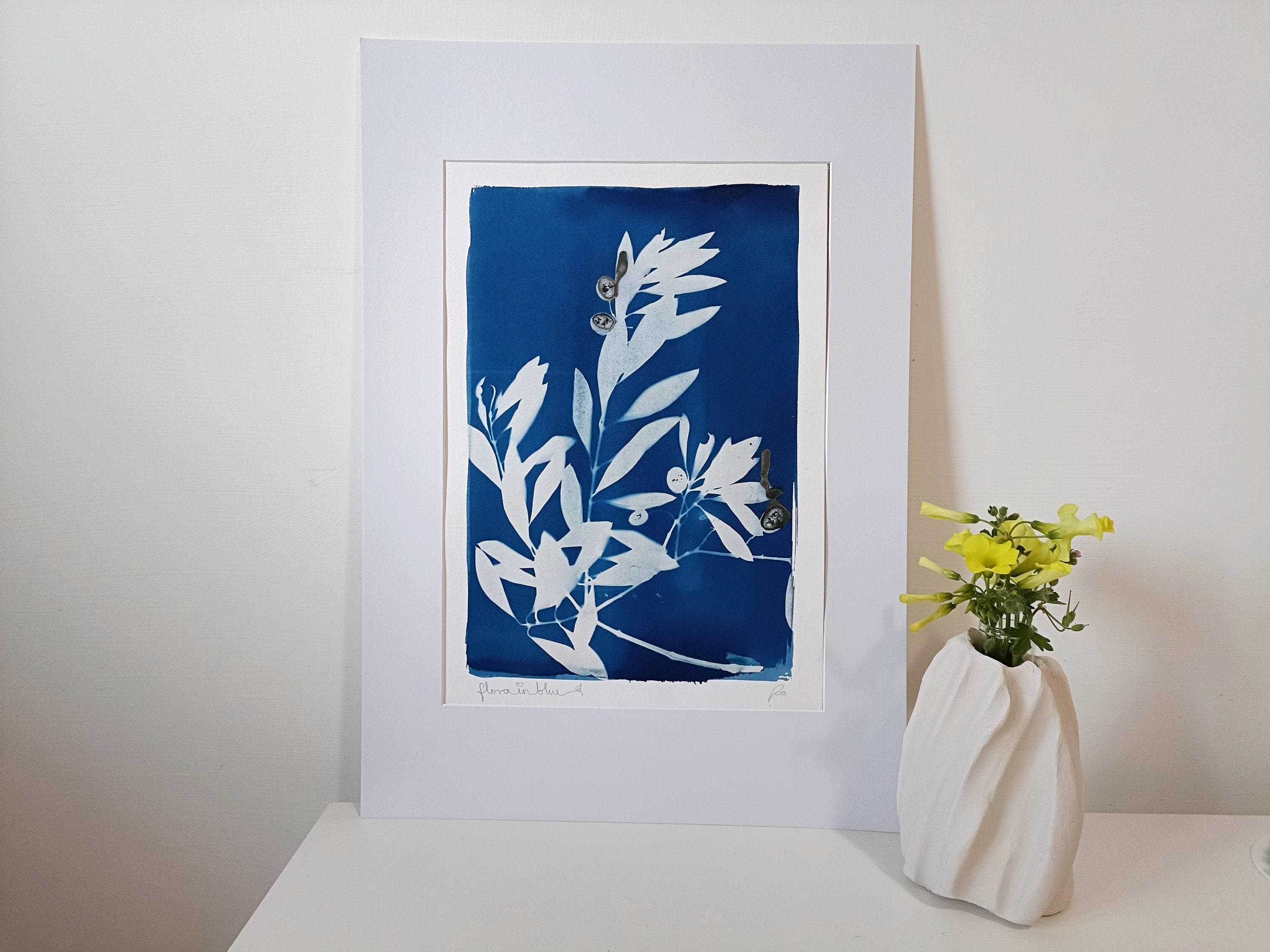 A4 Original Cyanotype Print, Olive Wall Art Print, Cyanotype Prints of ...
