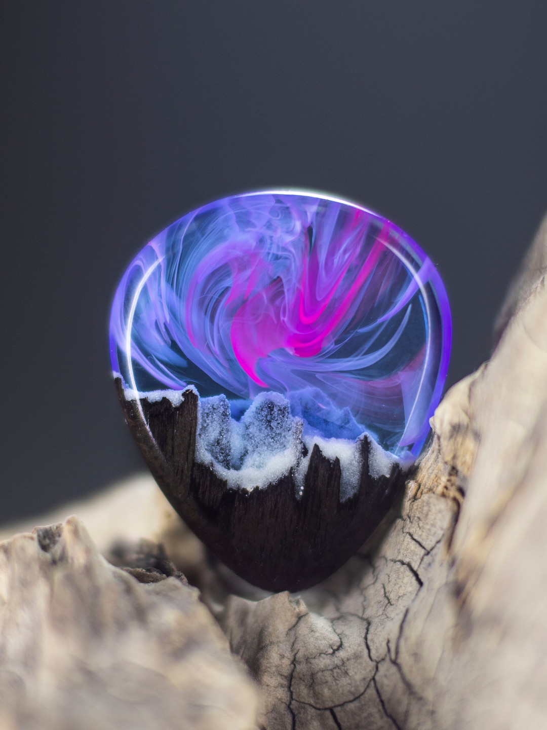 Unique Guitar Pick With Northern Lights Design, Musician Gift - Etsy