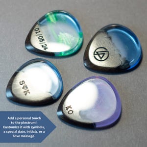 Unique Guitar Pick With Northern Lights Design, Musician Gift - Etsy