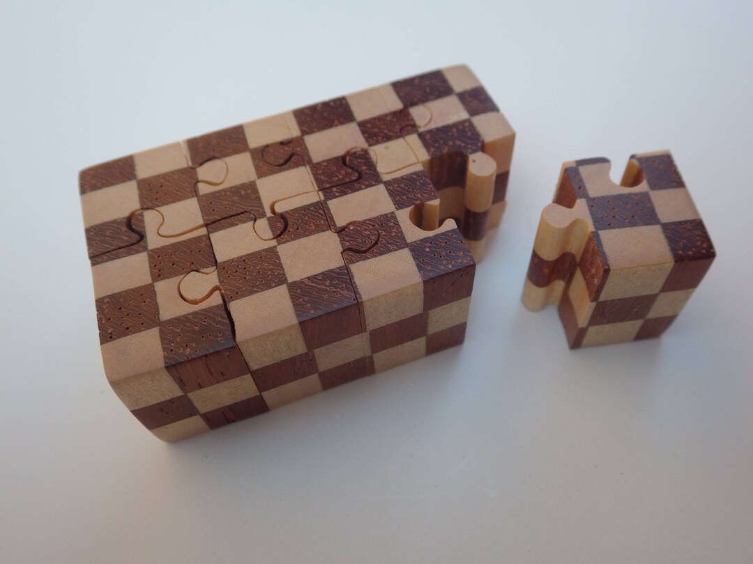 Tiny Checkerboard Handmade Jigsaw Puzzle - Etsy