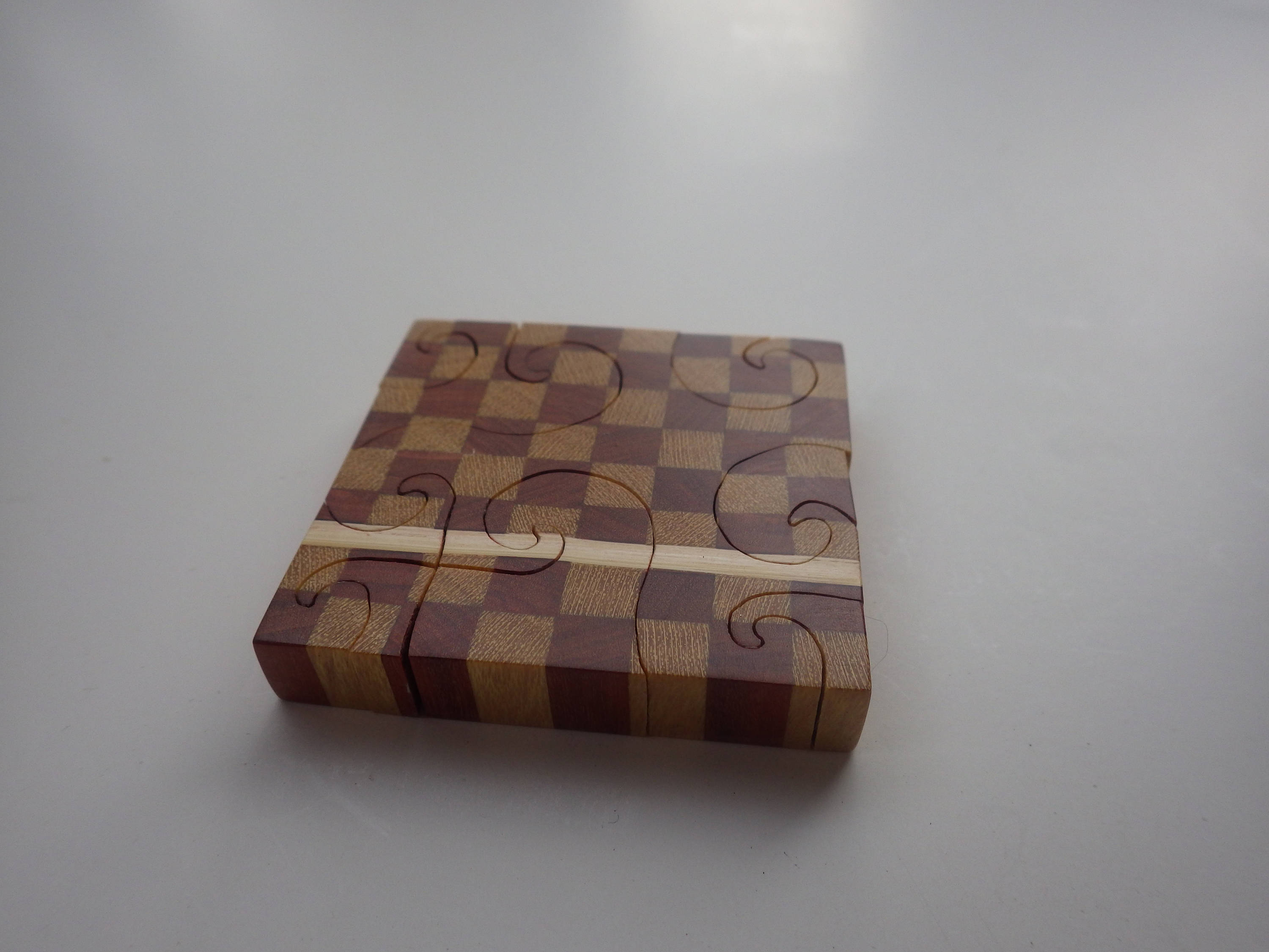 Checkerboard Hand Made Jigsaw Puzzle With Alignment Pin - Etsy