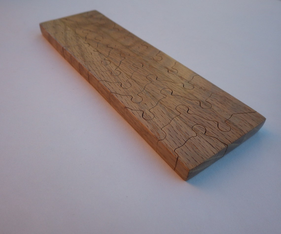 Oak Hand-cut Wooden Jigsaw Puzzle - Etsy
